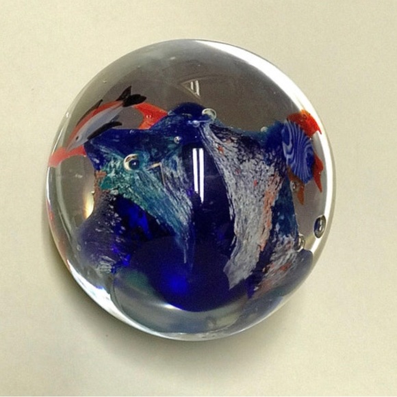 Art | Vintage Murano Solid Blown Art Glass Fish Aquarium Marine ...